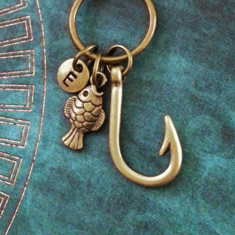 Fishhook Keychain - Etsy
