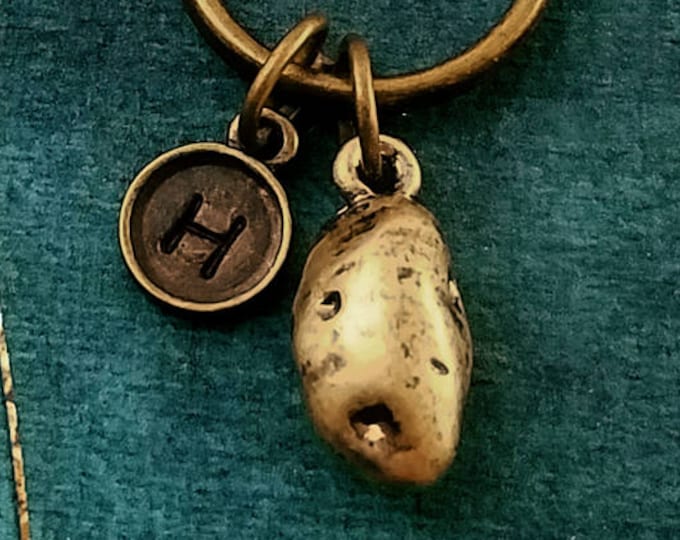 Potato Keychain VERY SMALL Bronze Russet Potato Keyring Baked - Etsy