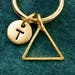 Triangle Keychain VERY SMALL Triangle Keyring Geometric Keychain ...