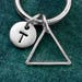 Triangle Keychain VERY SMALL Triangle Keyring Geometric Keychain ...