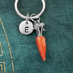 Carrot Keychain VERY SMALL Personalized Carrot Keyring Carrot Charm ...