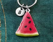 Watermelon Keychain SMALL Watermelon Keyring Red Watermelon | Etsy