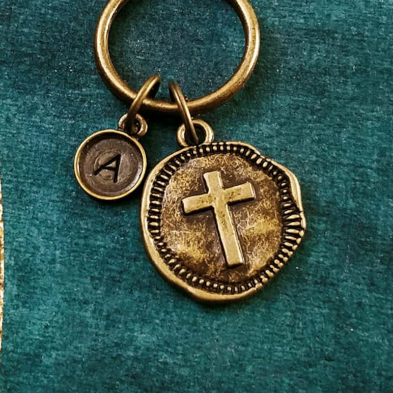 Cross Keychain - Etsy