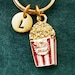 Popcorn Keychain SMALL Popcorn Keyring Move Keychain Theater - Etsy