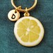 Lemon Keychain SMALL Lemon Keyring Food Keychain Lemon Slice - Etsy