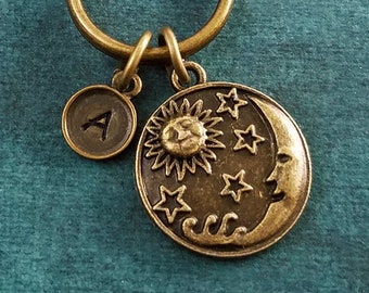 Sleepy Moon and Stars Polymer Charm - Etsy