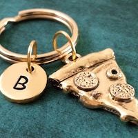 Friendship Pizza Keychains, Laser Cut Pizza, Wooden Hand Painted Key ...