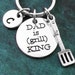 Dad is Grill King Keychain SMALL Dad Keyring Spatula Keychain Fathers ...