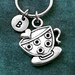 Tea Cup Keychain VERY SMALL Tea Cup Keyring Teacup Keychain Tea ...