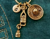 Tequila Keychain SMALL Sombrero Keychain Charm Keychain - Etsy