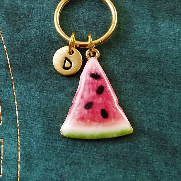 Watermelon Keychain - Etsy
