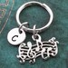 Sheet Music Keychain VERY SMALL Music Notes Keychain Personalized ...