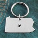 Pennsylvania Keychain Personalized Hand Stamped Pennsylvania Keyring ...