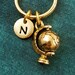 Globe Keychain VERY SMALL Globe Keyring Boyfriend Keychain Girlfriend ...