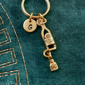 Tequila Keychain SMALL Charm Keychain Mexican Keychain Alcohol Keychain ...