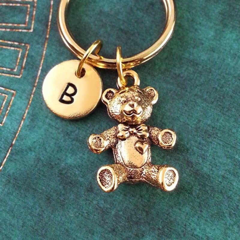 Teddy Bear Keychain - Etsy