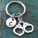 Handcuffs Keychain, VERY SMALL Handcuff Keychain, Personalized Keychain ...