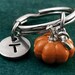 Pumpkin Keychain VERY SMALL Pumpkin Keyring Halloween Keychain Autumn ...