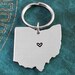 Ohio Keychain Personalized Hand Stamped Ohio Keyring Long Distance ...