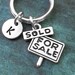 For Sale Keychain VERY SMALL Silver for Sale Sign Keyring Sold House ...