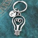 Lightbulb Keychain, Electric Light Keyring, Custom Keyring ...