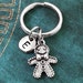 Gingerbread Man Keychain, Personalized Keychain, SMALL Gingerbread Man ...