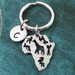 Africa Keychain Personalized Hand Stamped Silver Africa Keyring Long ...