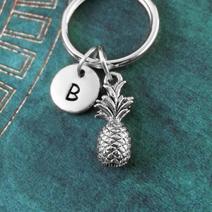 Pineapple Keychain VERY SMALL Pineapple Keyring Silver Keychain ...
