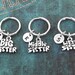 Sister Keychains SMALL Little Sister Keychain Big Sister Keychain ...