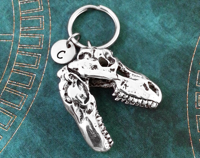 T-rex Dinosaur Skull Clip Keychain Paleontology Gift - Etsy