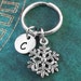Snowflake Keychain, Personalized Keychain, Winter Snowflake Keyring ...