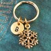 Snowflake Keychain, Personalized Keychain, Snowflake Keyring Custom Key ...