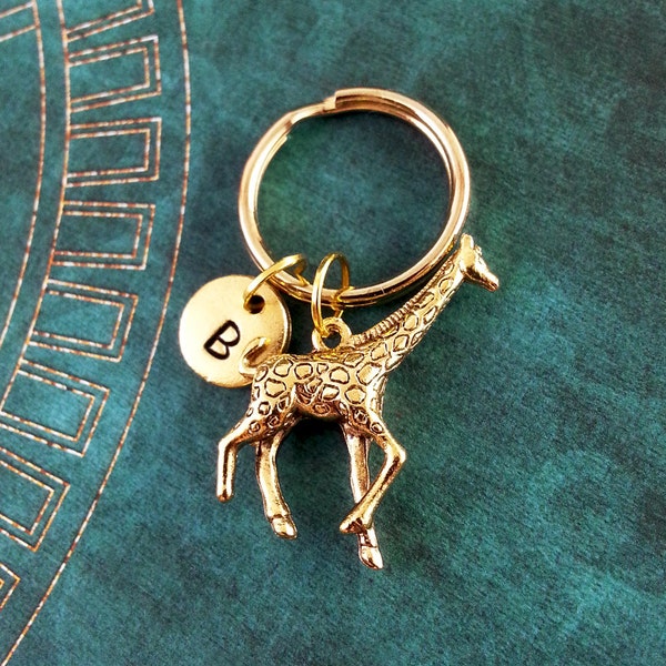 Brass Giraffe Keychain - Etsy