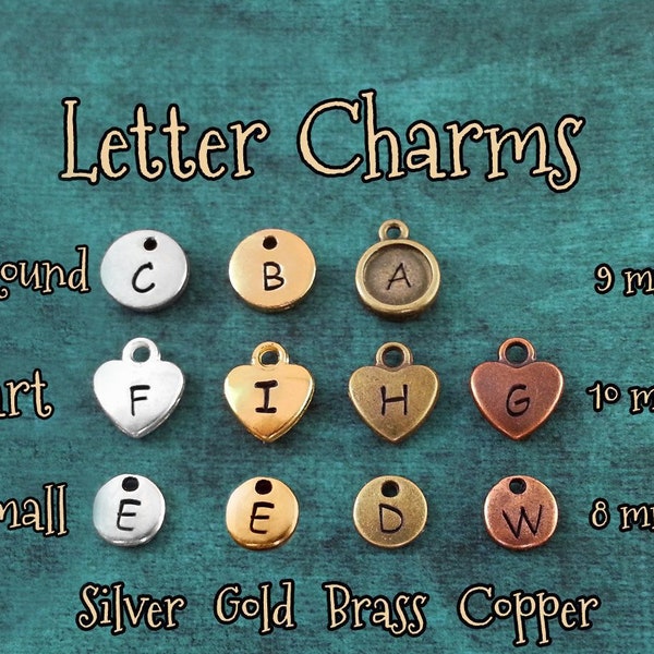 Letter Charm - Etsy