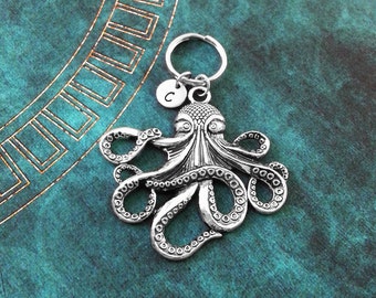 Octopus Keychain LARGE Octopus Keyring Personalized Keychain | Etsy