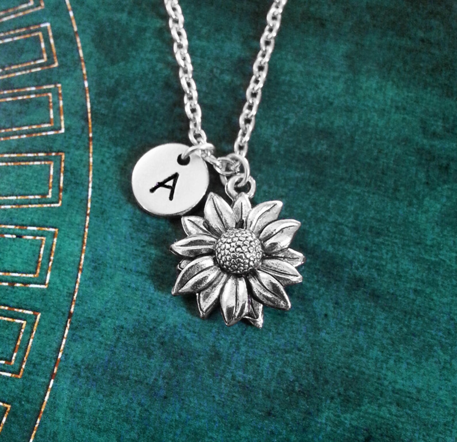 Sunflower Keychain VERY SMALL Silver Sunflower Keychain Flower - Etsy