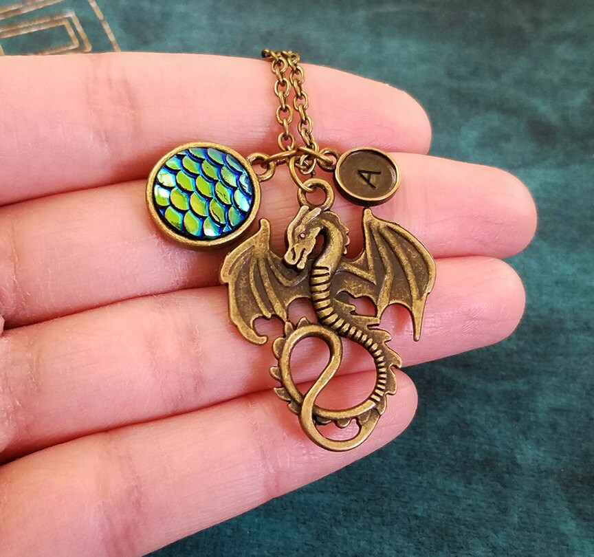 Dragon Keychain SMALL Bronze Dragon Keyring Personalized - Etsy