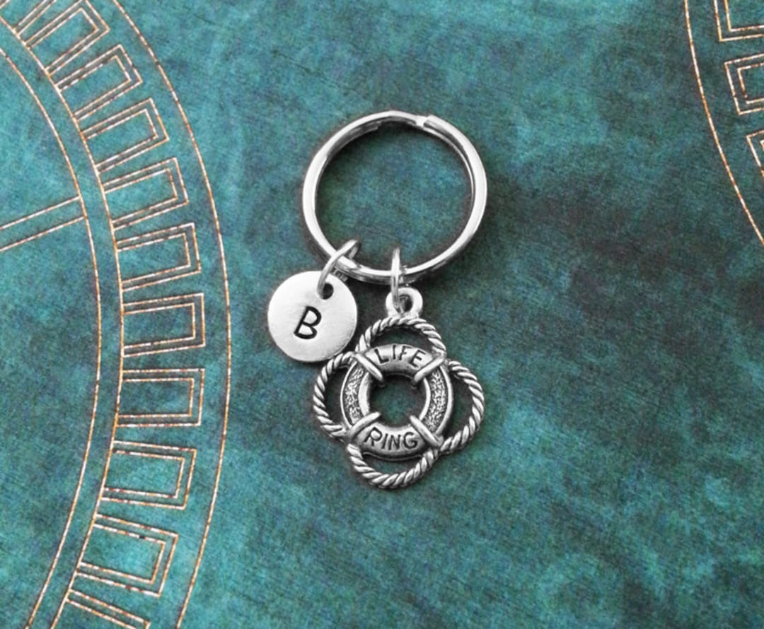 Life Ring Keychain VERY SMALL Life Ring Keyring Life Presever Keychain ...
