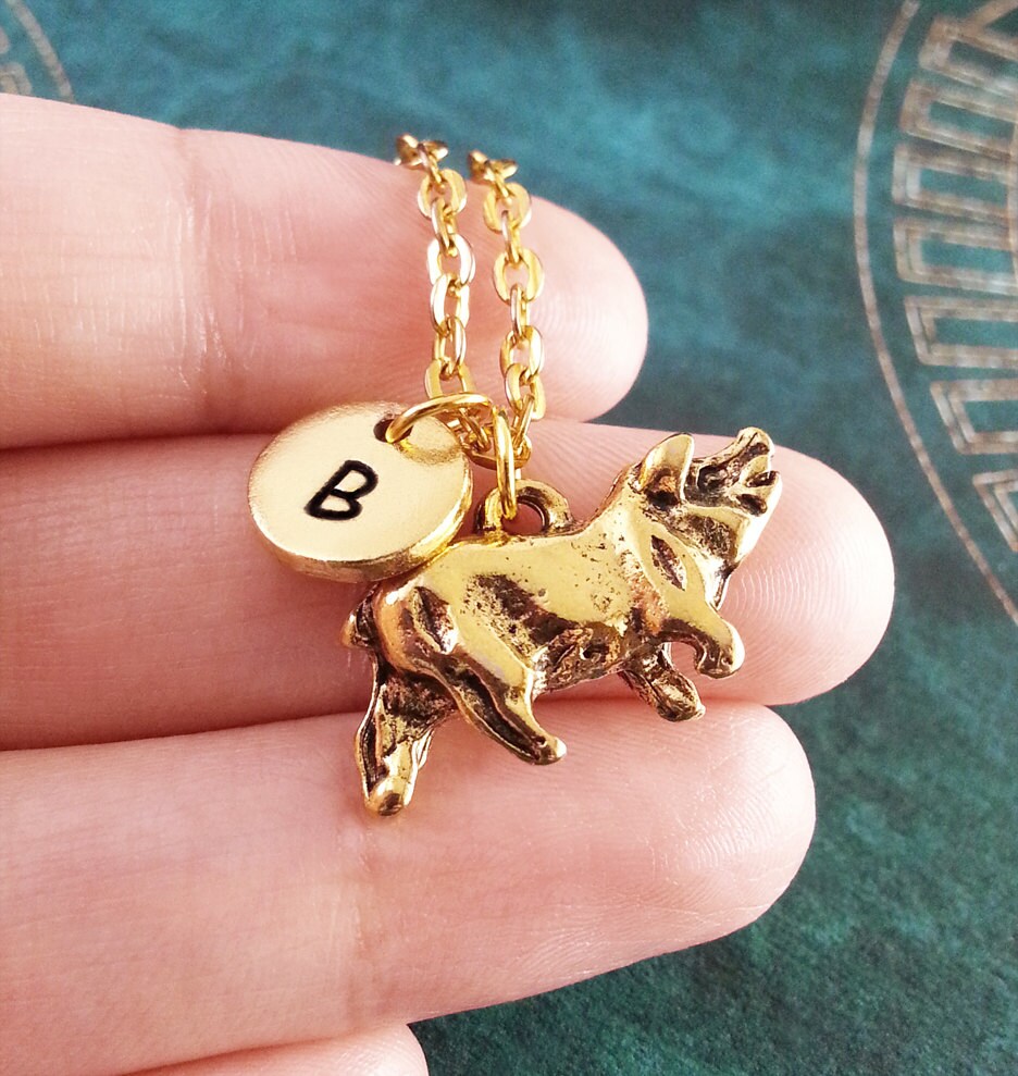 Pig Keychain VERY SMALL Pig Keyring Personalized Keychain Gold - Etsy