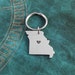 Missouri Keychain Personalized Hand Stamped Missouri Keyring Long ...