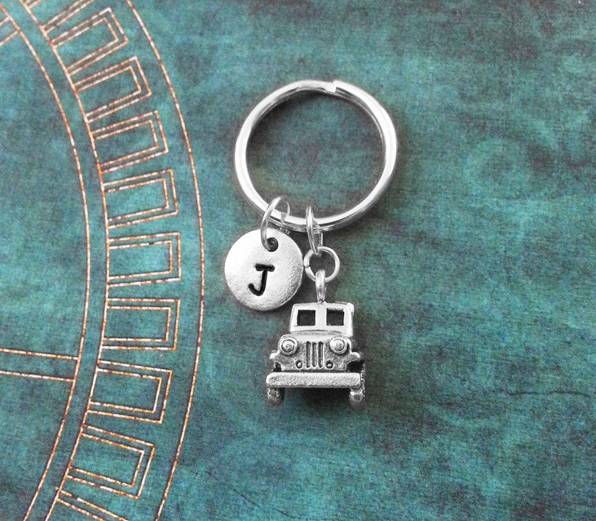 Truck Keychain SMALL Vintage Truck Keyring Personalized | Etsy