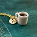 Coffee Keychain VERY SMALL Coffee Cup Keyring Black Coffee - Etsy