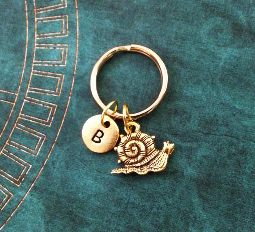 Snail Keychain, SMALL Snail Keyring, Custom Keyring, Personalized ...