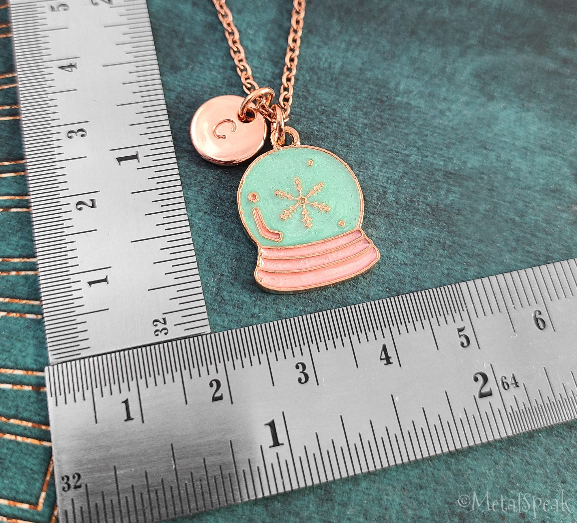 Snow Globe Keychain SMALL Blue Snow Globe Charm Keychain | Etsy