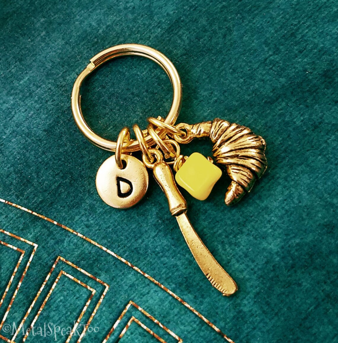 Croissant Keychain SMALL Croissant Charm Keychain Croissant | Etsy