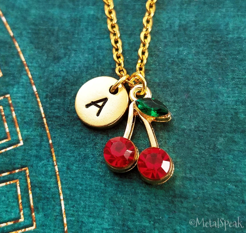 Cherry Keychain VERY SMALL Red Cherries Keychain Cherry Charm | Etsy