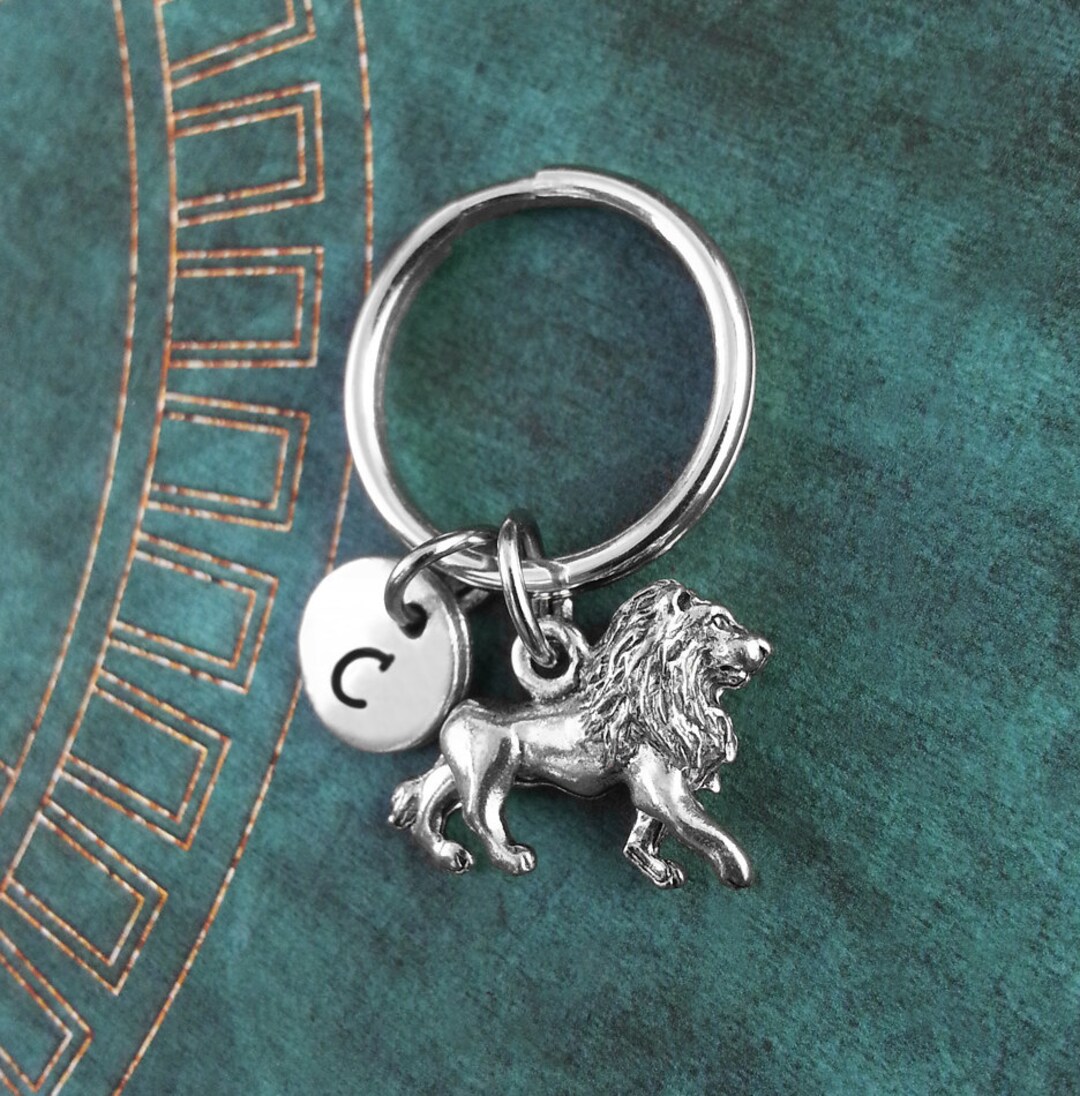 Lion Keychain SMALL Keyring Animal Key Ring Personalized Keychain ...