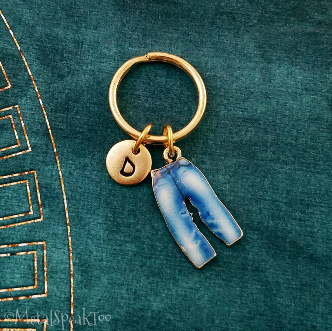 Blue Jeans Keychain SMALL Jeans Keyring Denim Keychain Pants - Etsy