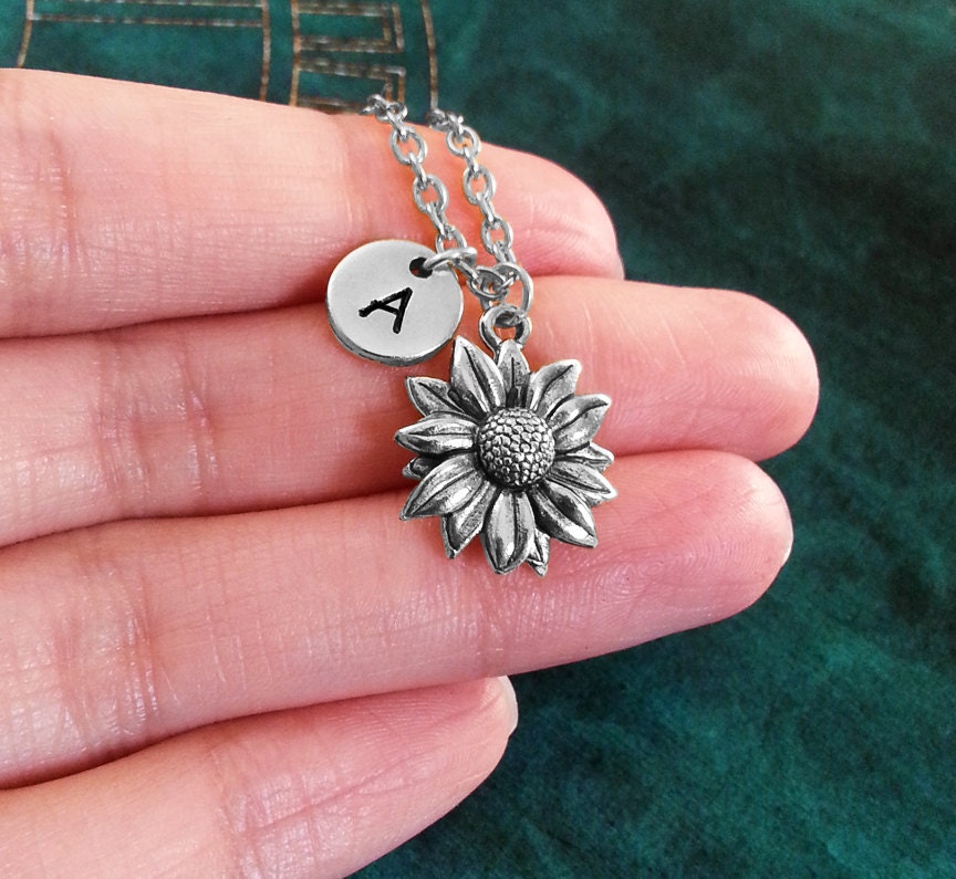 Sunflower Keychain VERY SMALL Silver Sunflower Keychain Flower | Etsy