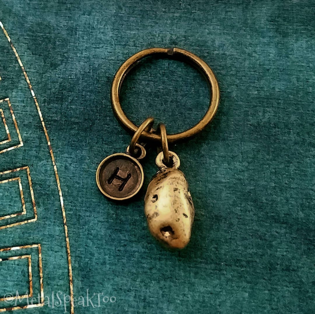 Potato Keychain VERY SMALL Bronze Russet Potato Keyring Baked Potato ...